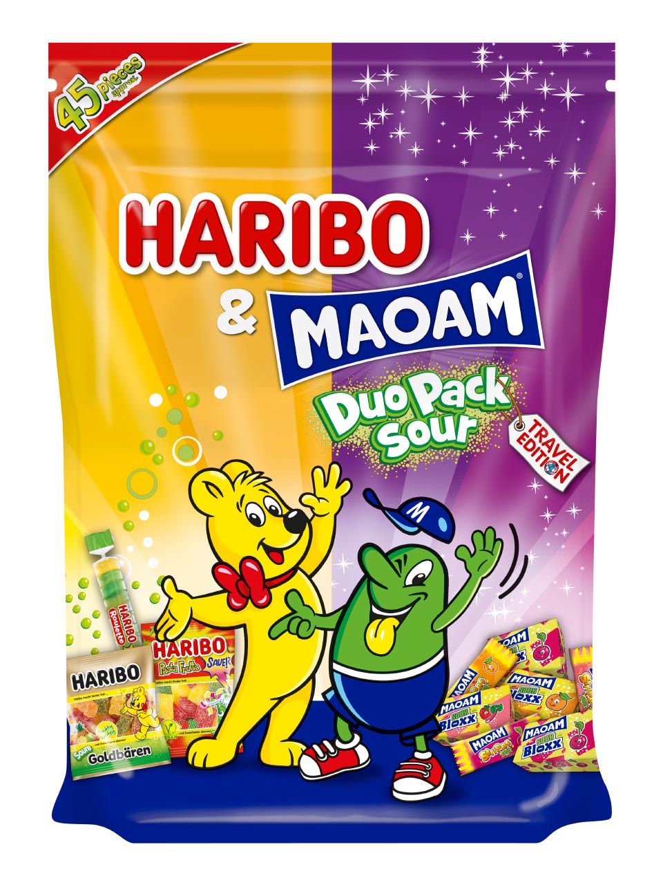 HARIBO & MAOAM DUO PACK SOUR Mischung aus Fruchtgummi und Kaubonbon ...