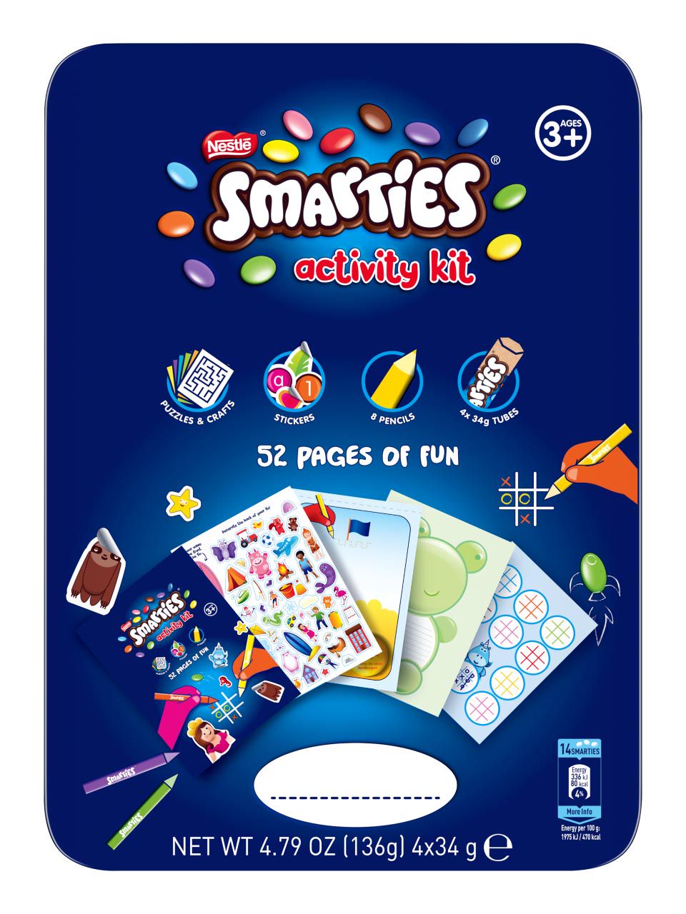 Smarties Activity Kit Tin 136g | Frankfurt Airport Online Shopping