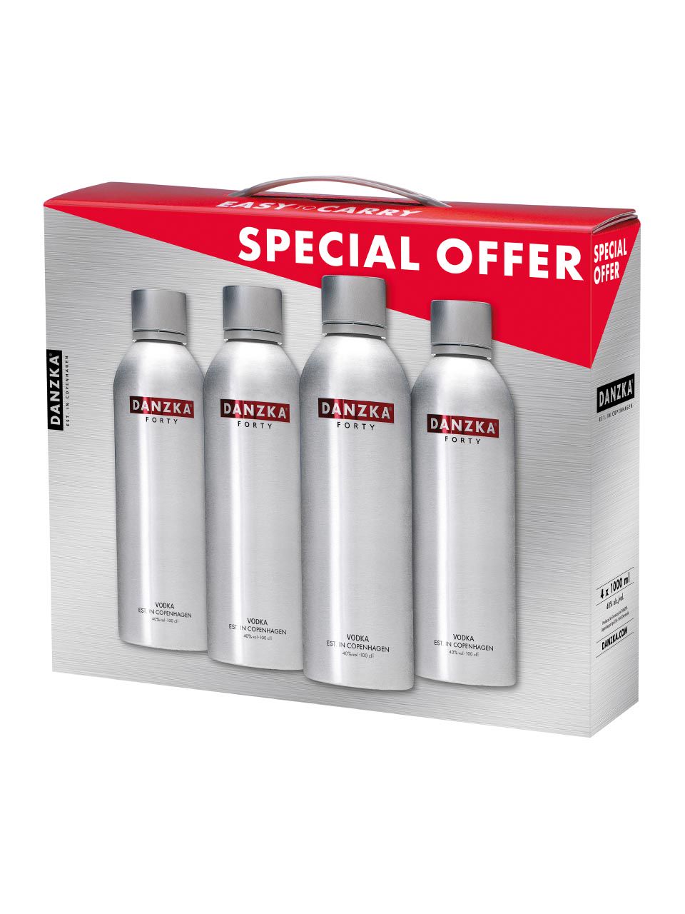 Danzka Vodka Pack 40% 4x1L | Frankfurt Airport Online Shopping