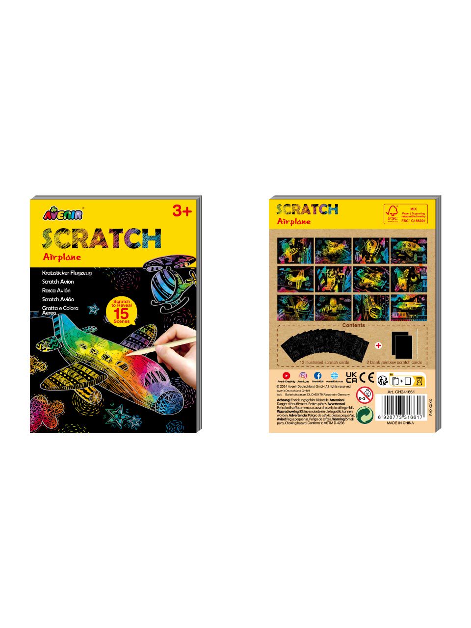 AVENIR, Kratzbilder, scratch mini airplane | Frankfurt Airport Online ...