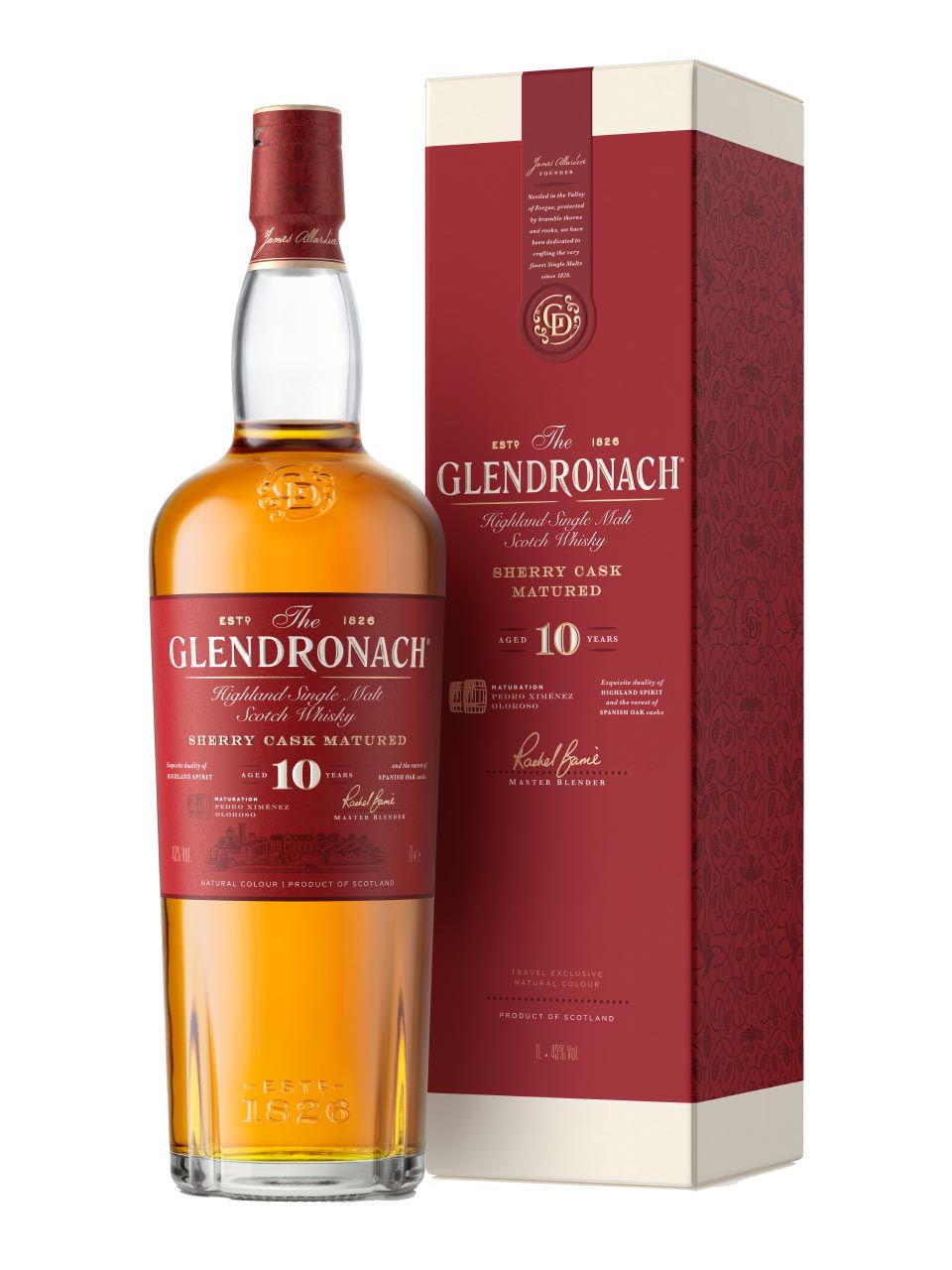 GlenDronach 10y Forgue Highland Single Malt Scotch Whisky 43% 1L gift ...