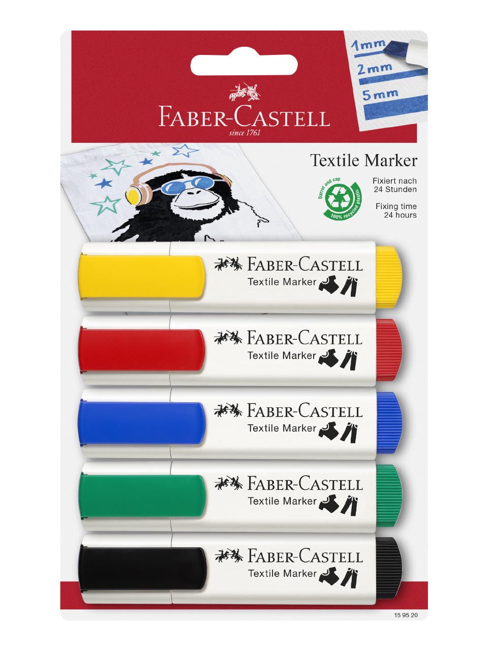 Faber-Castell, textile marker 5x basic colours bc | Frankfurt Airport ...