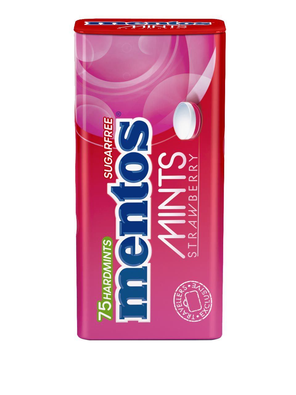 Mentos sugar-free mint pastilles with strawberry flavor, with ...