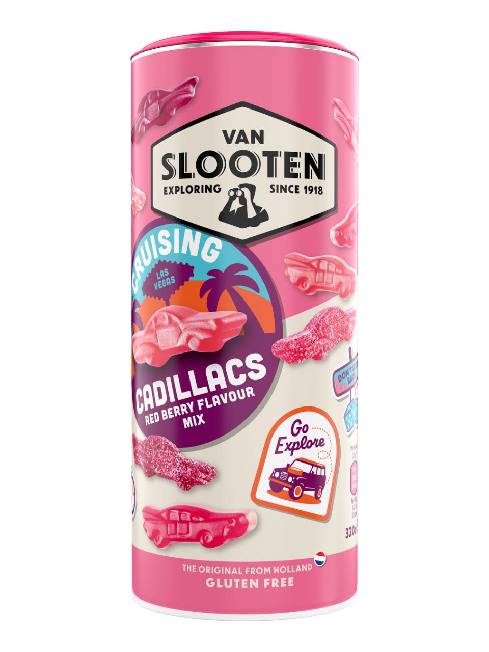Van Slooten Pink Cadillacs 软果胶糖 320g | 法兰克福机场网上购物