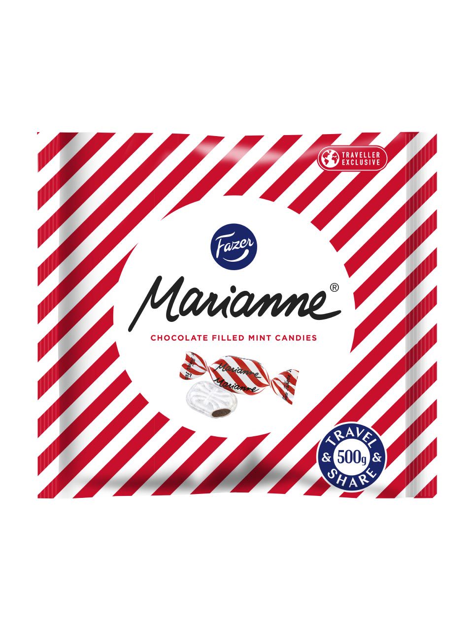 Fazer Marianne vegan peppermint candies filled with chocolate 500g ...