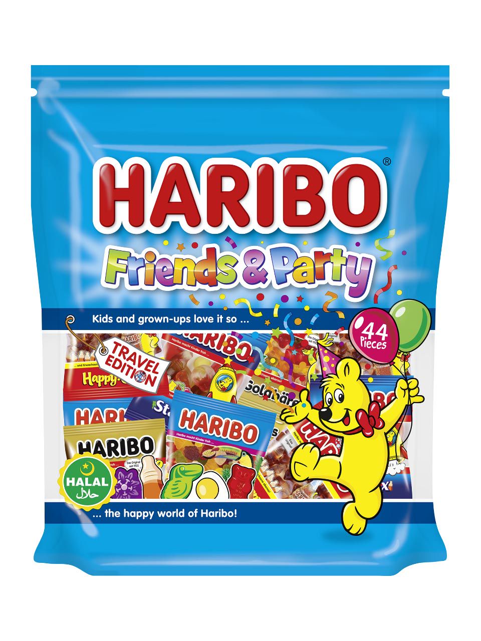 HARIBO Friends & Party Fruchtgummis HALAL, teilweise mit Schaumzucker ...