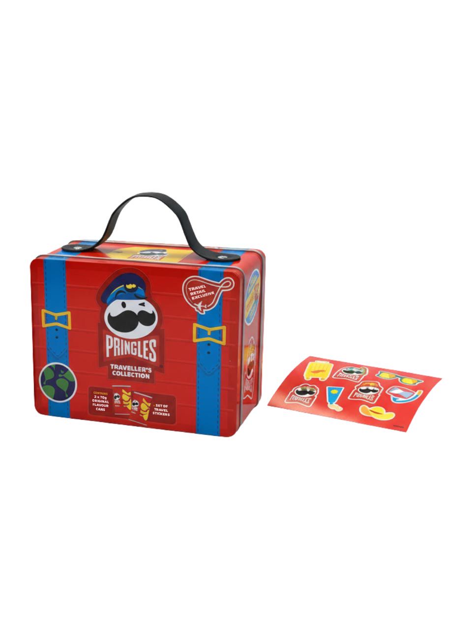 Pringles Suitcase with two 70g cans of Pringles Original and a set of ...