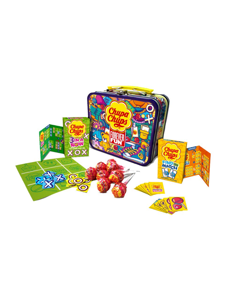 Chupa Chups Forever Fun Koffer mit Chupa-Chups-Lollis und Taschenspiele ...