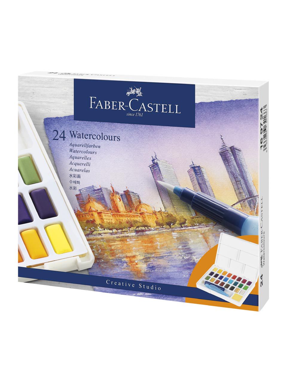Faber-Castell, Schreiben & Schenken, watercolours in pans 24ct set ...