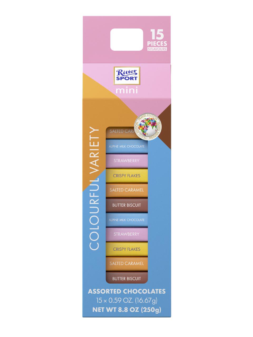 Ritter Sport pink tower with mini chocolate bars | 法兰克福机场网上购物