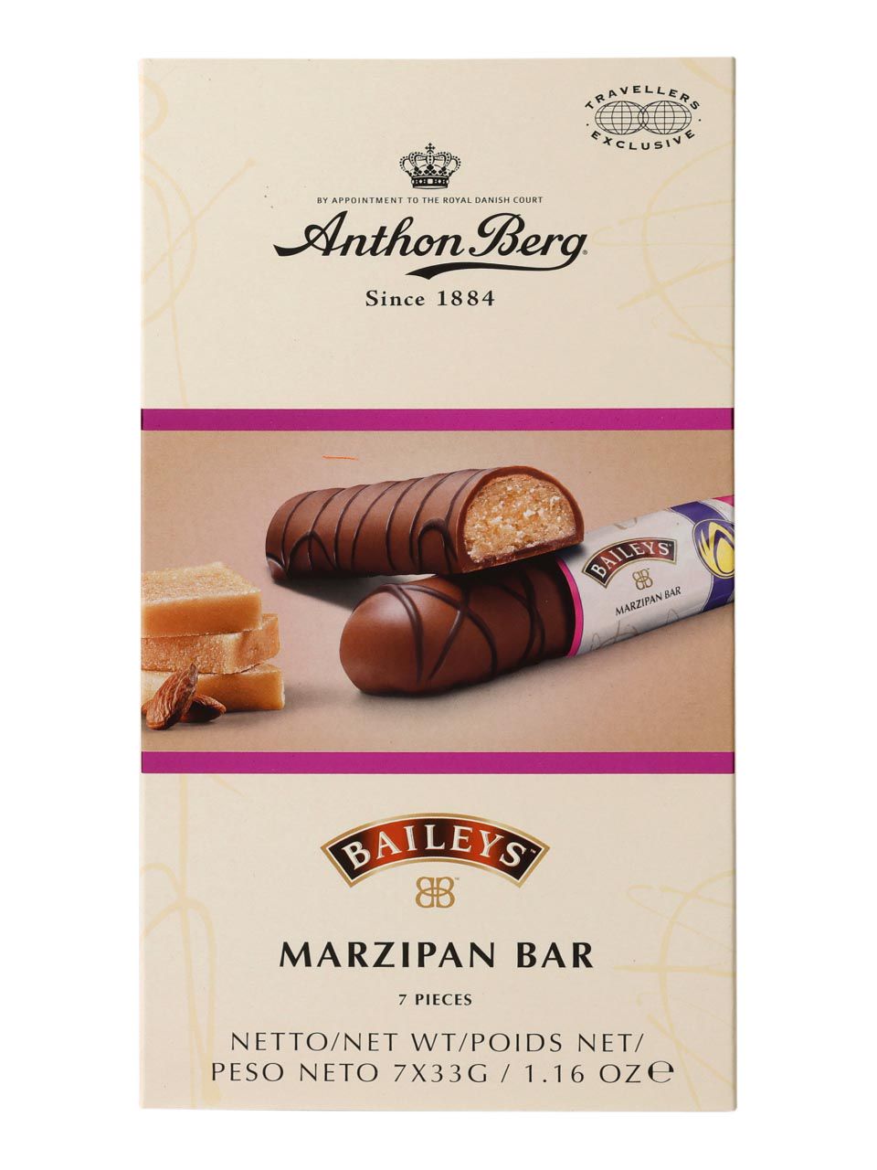 Anthon Berg Marzipan Bar Baileys 7x33g | Frankfurt Airport Online Shopping