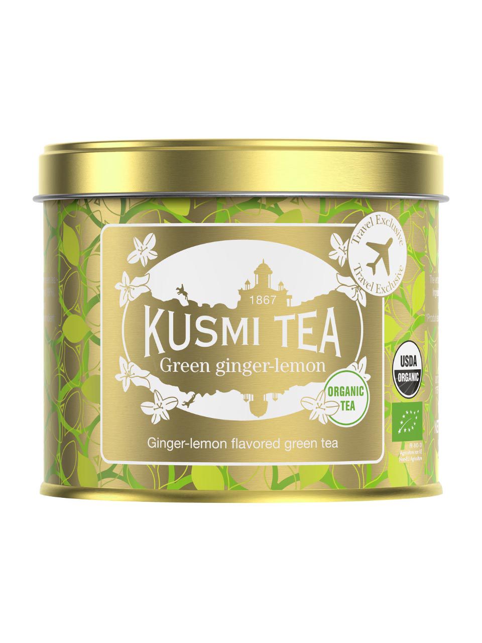 Kusmi Tea Organic Green Ginger Lemon metal tin 100gr | Frankfurt ...