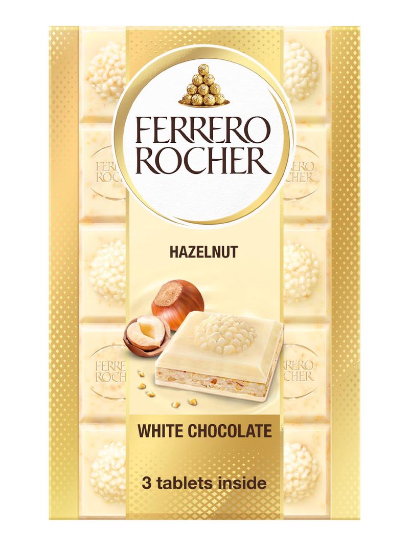 Ferrero Rocher Tablet White 270g – Exklusiver Genuss auf Reisen