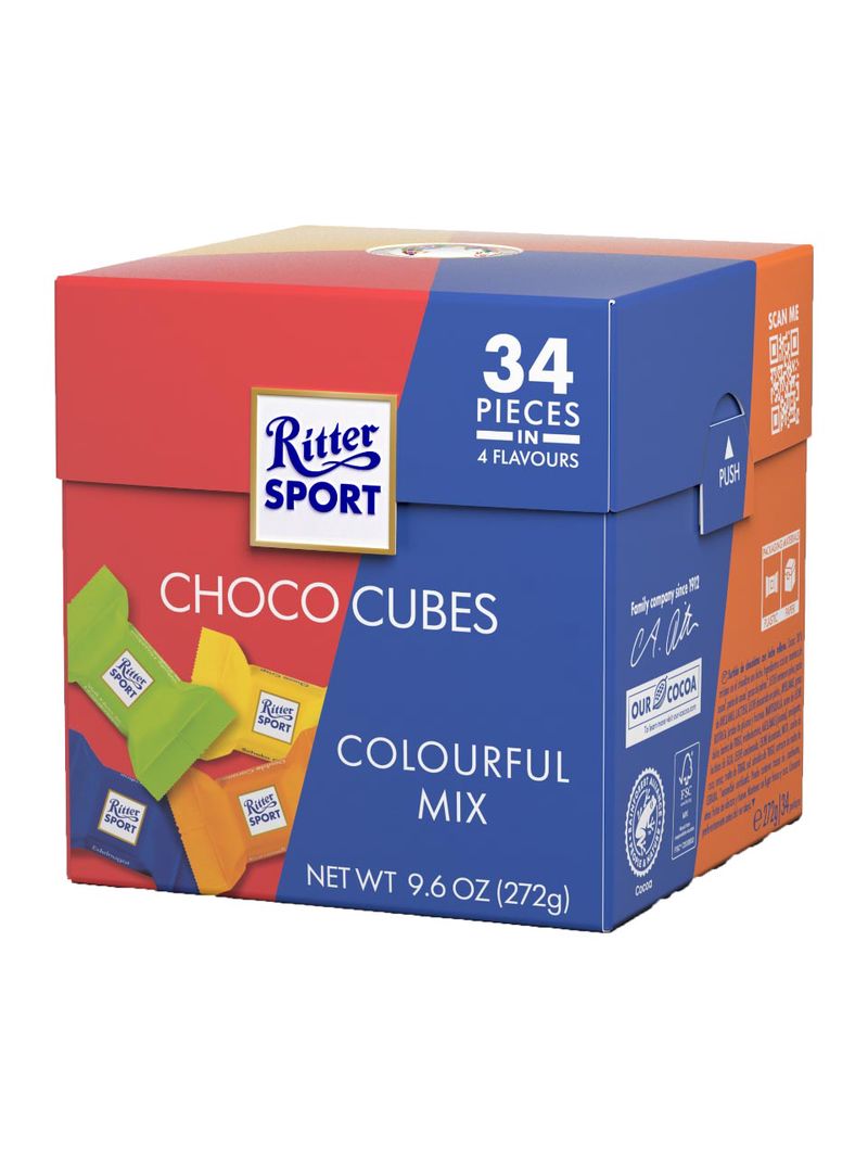 Genuss pur: Ritter Sport Choco Cubes Box 272g – Vier köstliche Sorten