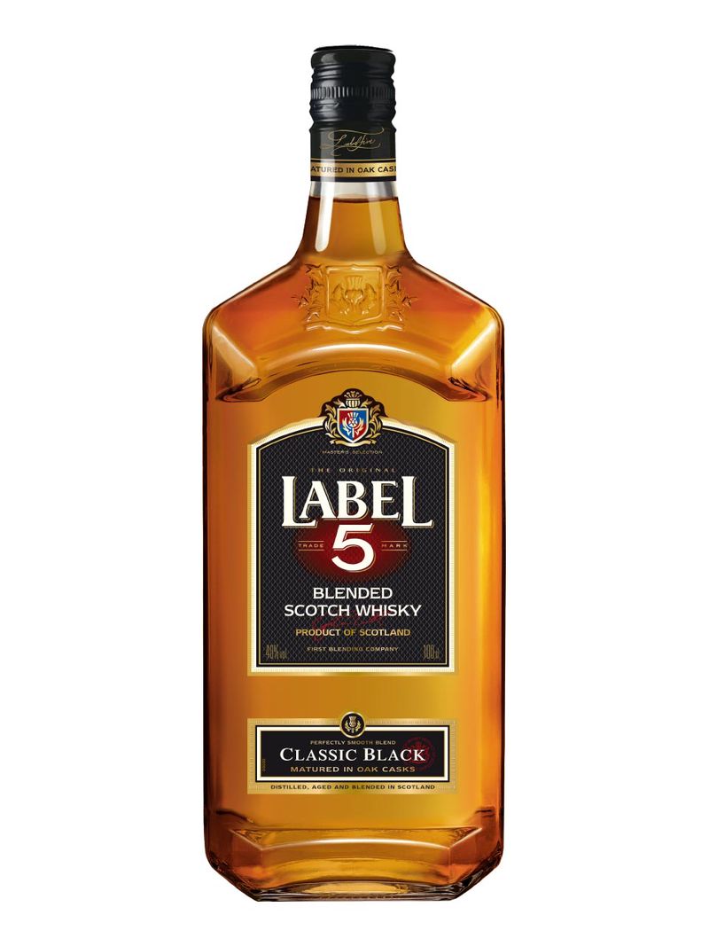 Label 5 Blended Scotch Whisky 40% 1L – Ein Geschmackserlebnis für Genießer