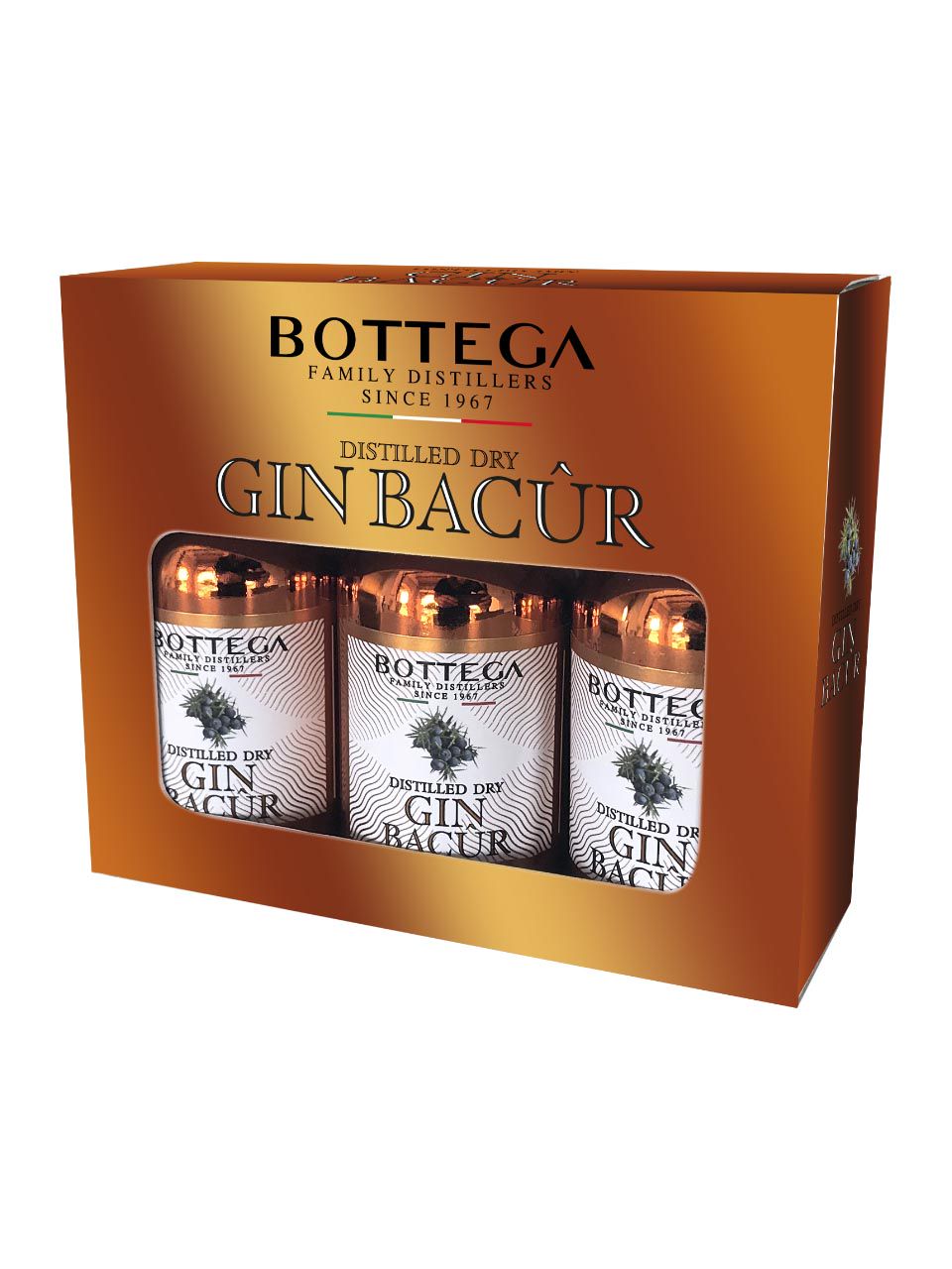 Bottega Bacûr Gin Miniature Set 金酒套装 40 度 3x0.05L | 法兰克福机场网上购物